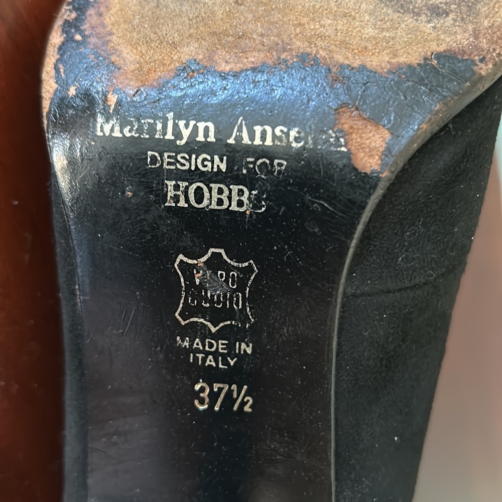 Vintage Marilyn Anselm For Hobbs Of London Black Sued… - Gem